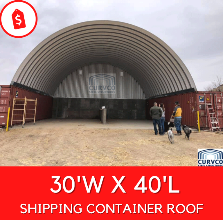 40x20 Shipping Container Roof- DIY Building Kits, Fast delivery