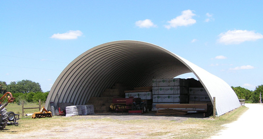 50x100 Quonset Hut Kit - Curvco Steel Buildings