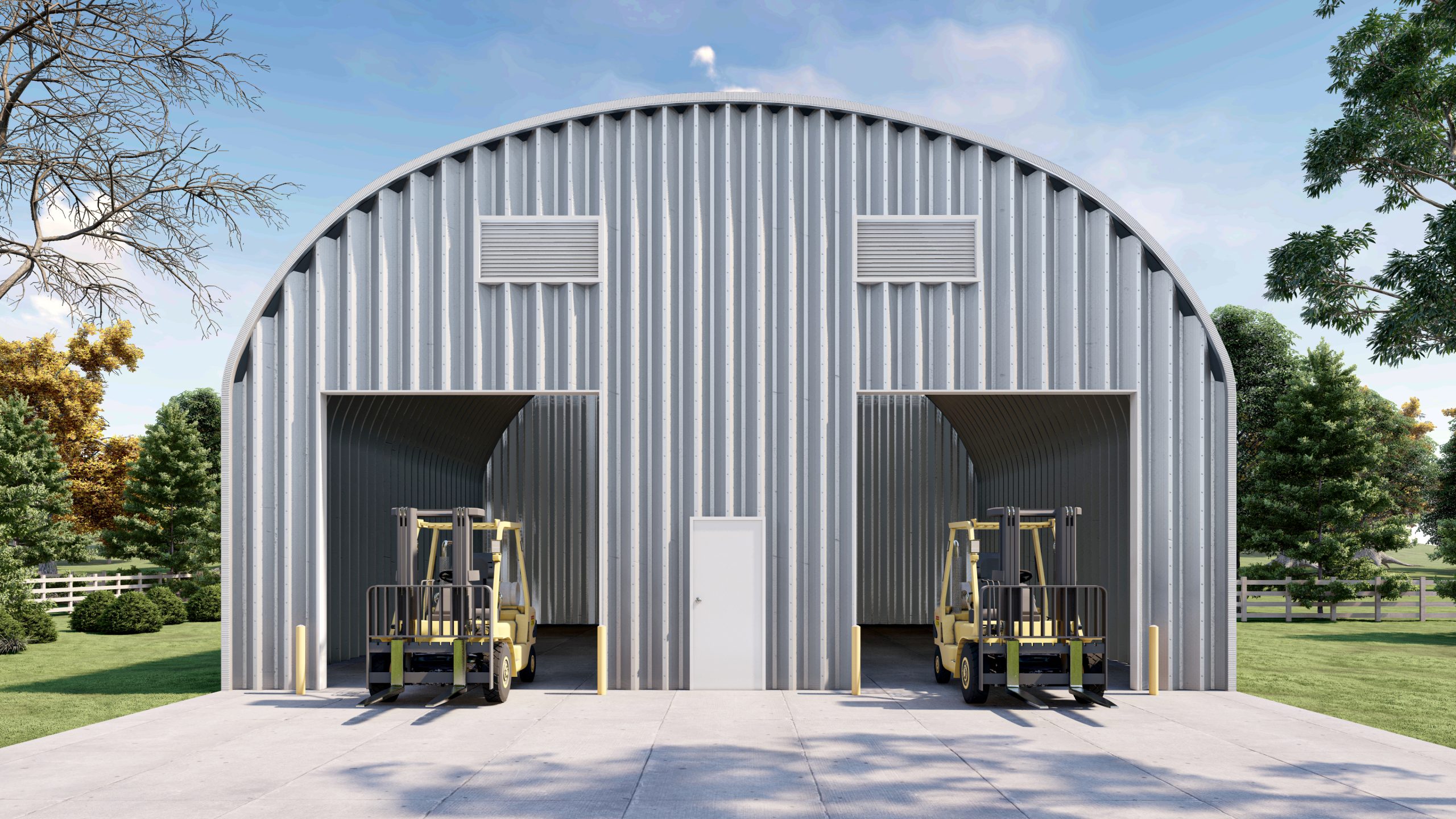 30x40 Steel Building Kit - Curvco Steel Buildings